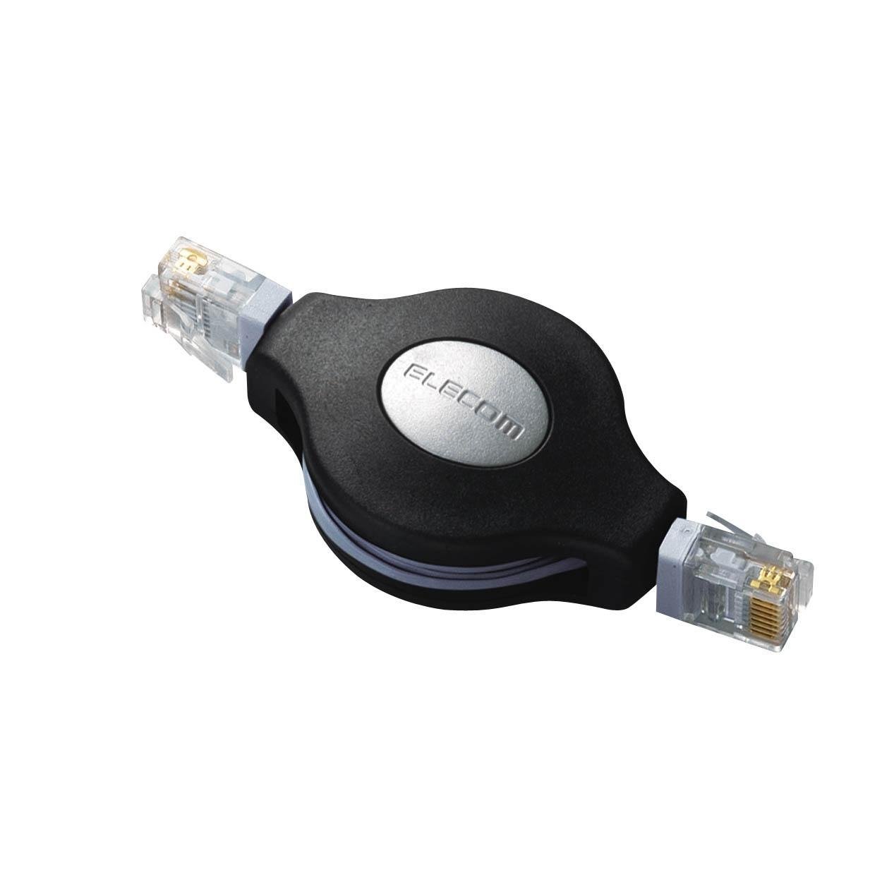 Amazon.com: ELECOM LAN Cat5 cable compliant mobile Retractable 1.5m ...
