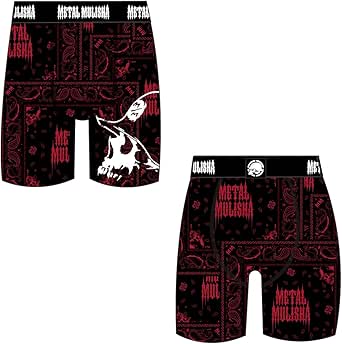 Metal Mulisha Mens Rag 2 Boxer Brief, Black/Red, Small at Amazon Men’s ...