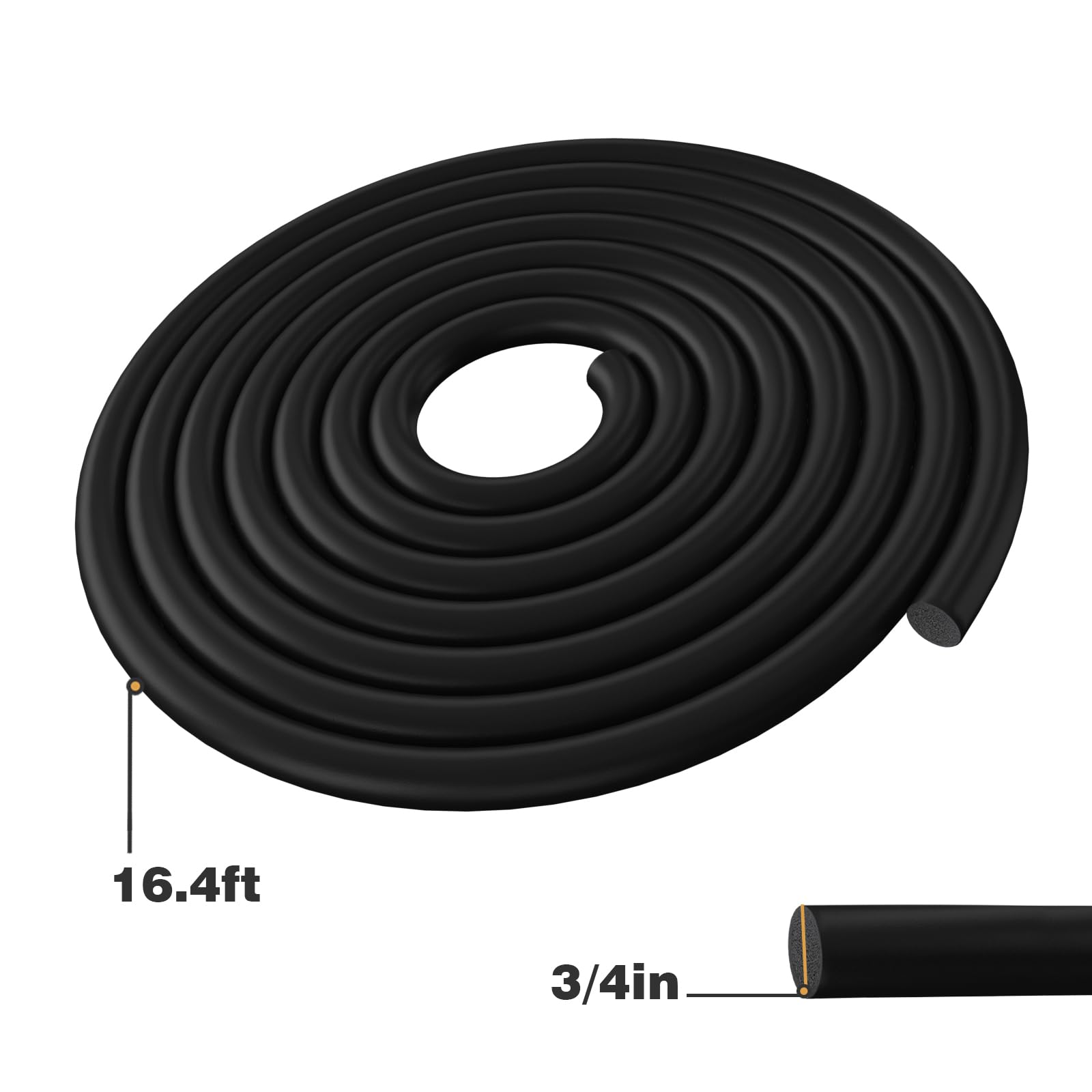 Snapklik.com : Backer Rod 3/4 Inch, Concrete Crack Filling EPDM Rubber ...
