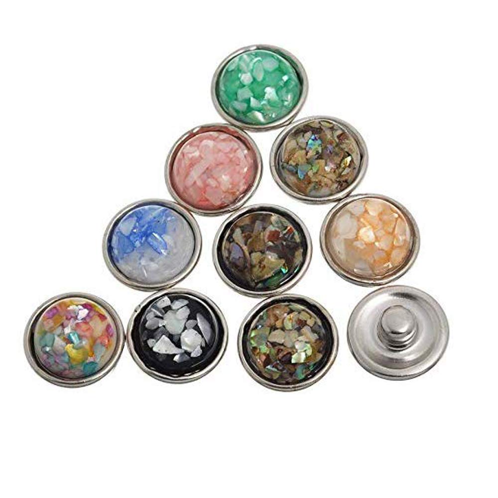 Amazon.com: Lovglisten New Mini Sea Shell Snap Jewelry Charms for 12mm ...
