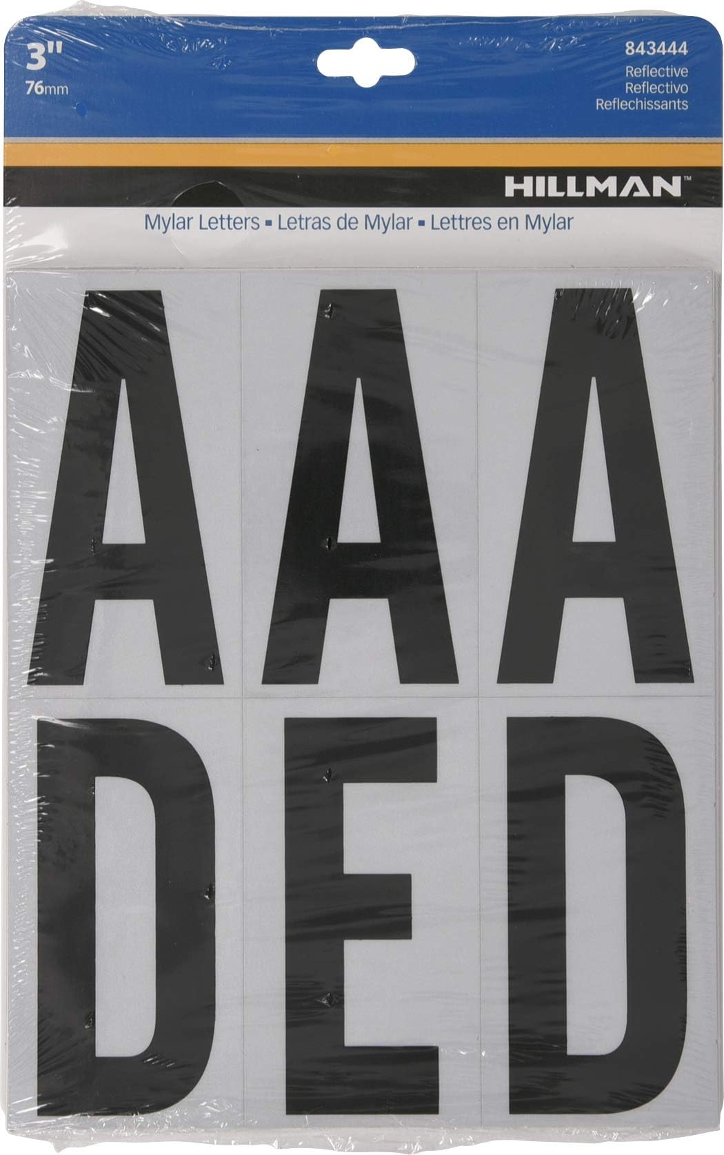 Amazon.com: Hillman 843444 3" Black and Silver Reflective Adhesive Pack ...