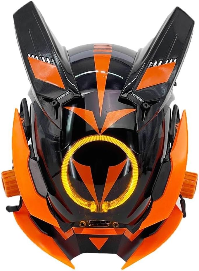 Amazon.com: Newcomer Punk Mask Helmet Cosplay Futuristic Punk Techwear ...