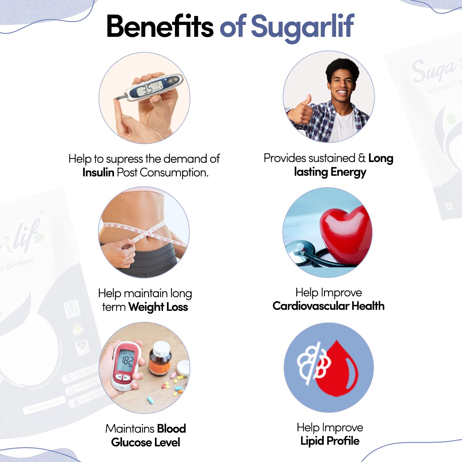 Sugarlif LOW GI Diet Sugar Diabetic Friendly Herbal Cane Sugar- Free ...