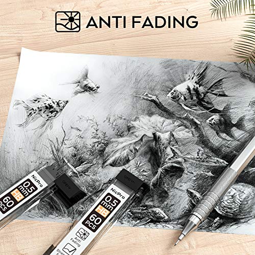 Snapklik.com : Nicpro 1200 PCS Lead Refills 0.5mm HB #2 Break Resistant ...