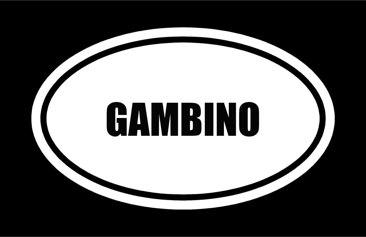 Amazon.com: Beach Graphic Pros 6" die Cut White Vinyl Gambino Name Oval ...