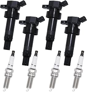 Amazon.com: HENGCOOL Ignition Coils & Spark Plugs Set - 4 Packs UF652 ...