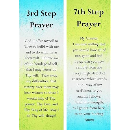 Amazon.com: Alcoholics Anonymous 3rd & 7th Step Prayers 10 Bookmarks ...