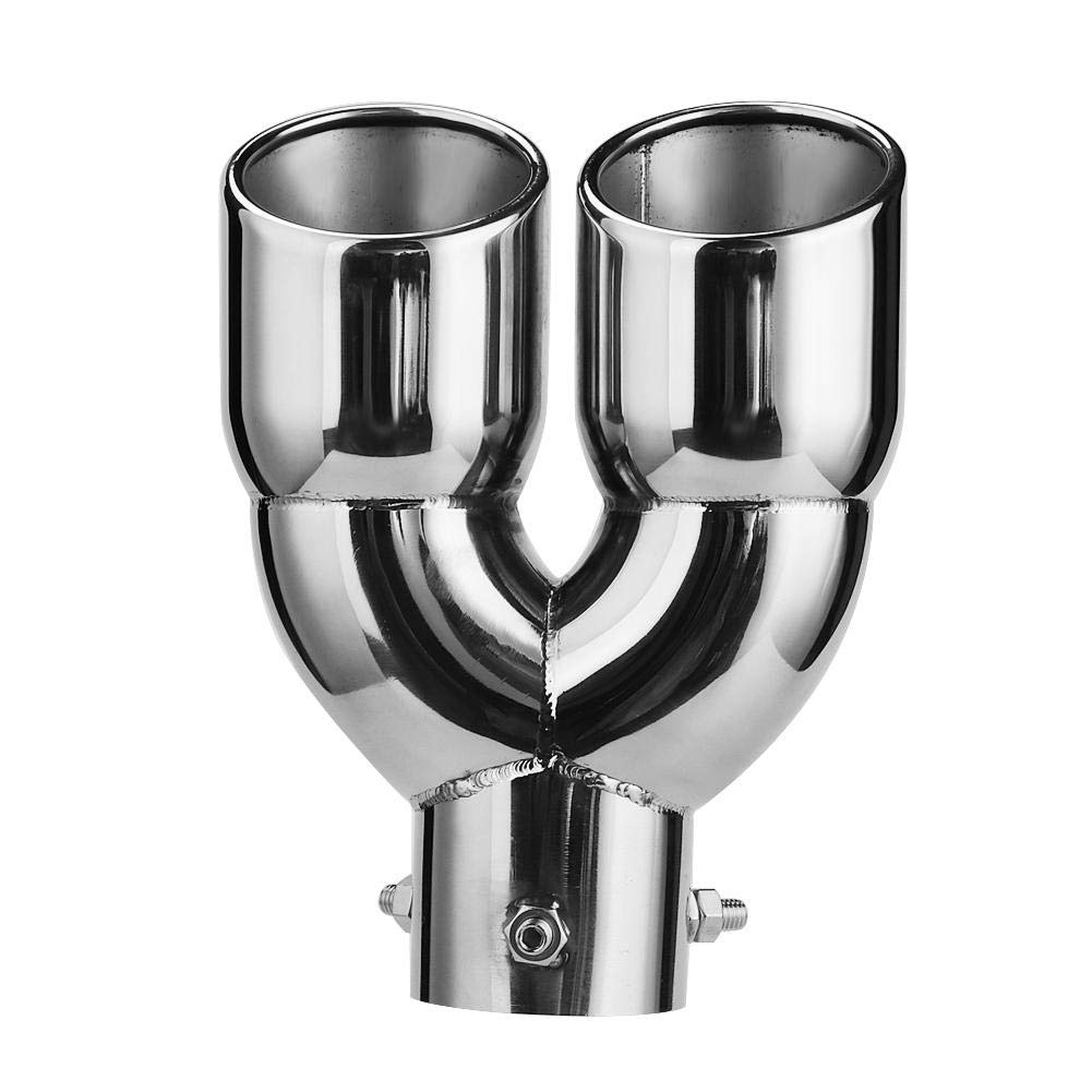 Dual Exhaust Tips Slant Edge, Exhaust Pipe Trim, Car Dual Exhaust Tail ...