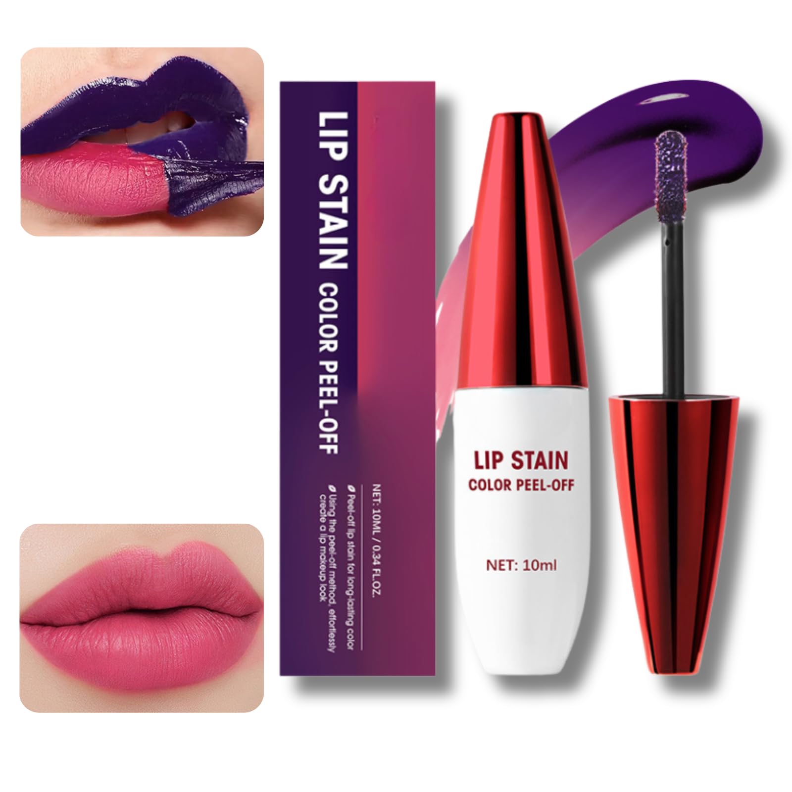 SHEBEEDO Lip Stain Non-Stick Cup Peel Off Lip Stain Lip Tint Peel Off ...