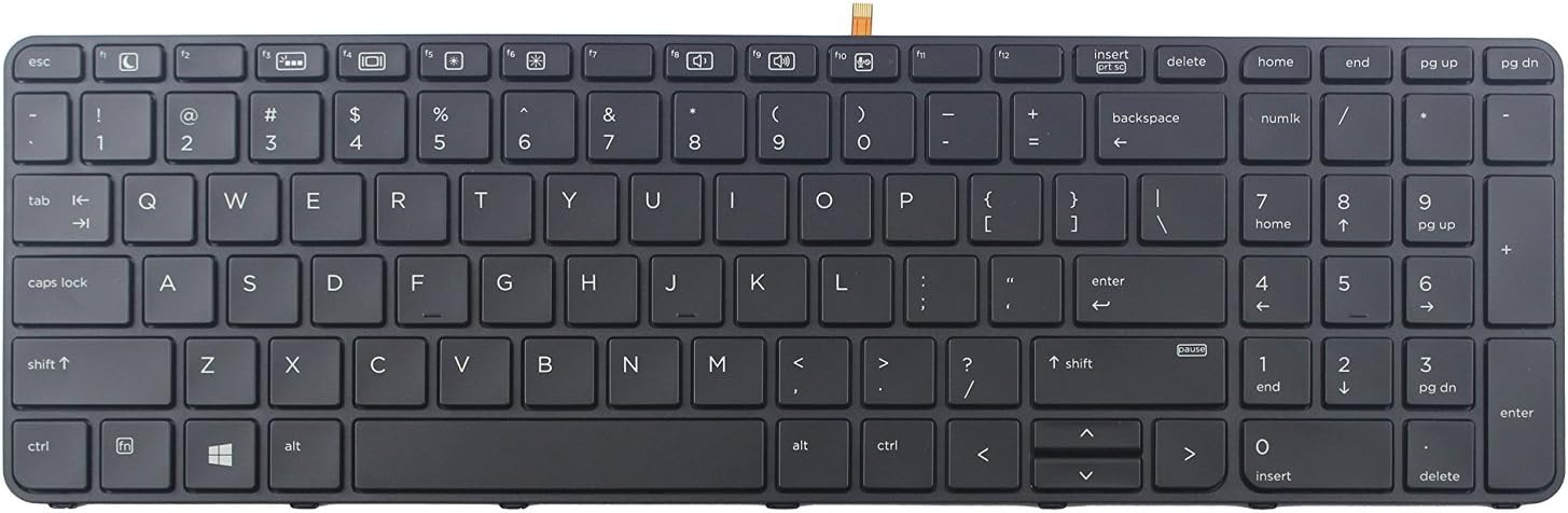 Amazon.com: New US Black Backlit English Laptop Keyboard for HP ZBook ...
