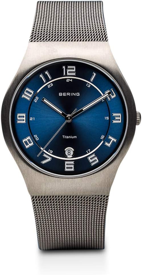 BERING Men Analog Quartz Watch with Stainless Steel Strap 33441-007 ...