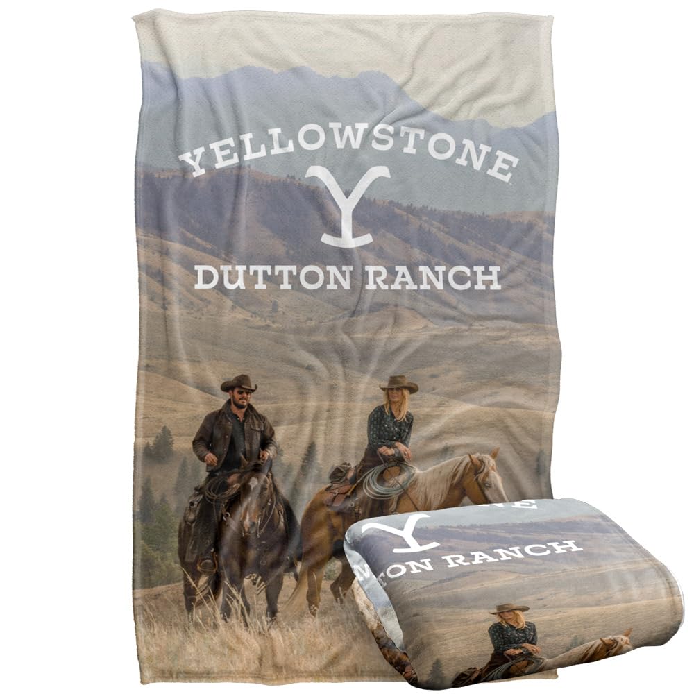 Amazon.com: Yellowstone Blanket, 36"x58" Rip and Beth Riding Horses ...