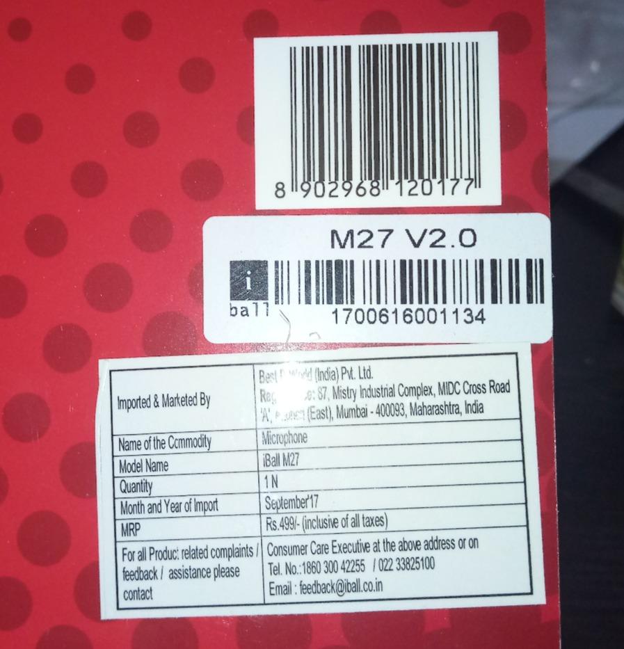 iBall M27 Table Top Microphone - Buy iBall M27 Table Top Microphone ...