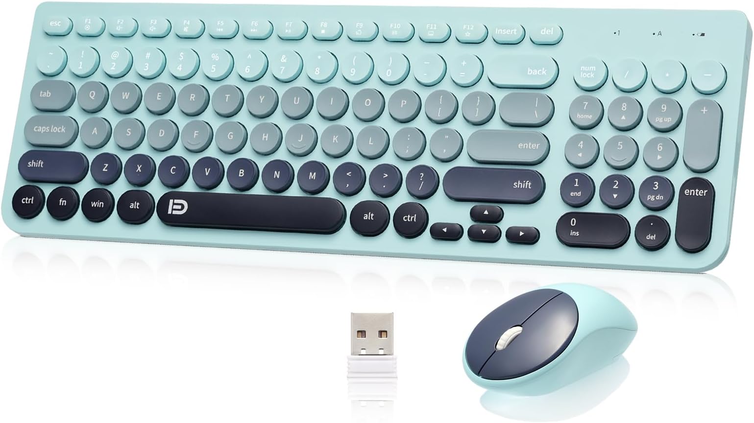 Wireless Mechanical Feel Keyboard and Mouse Set,2.4Ghz Cordless Gaming ...
