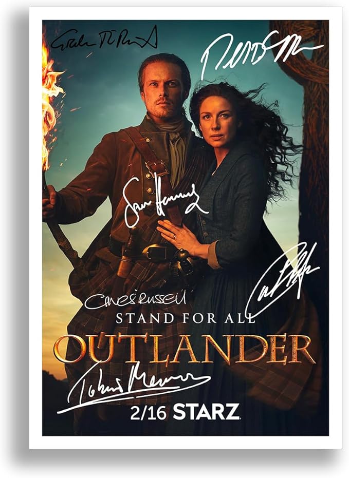 Outlander Cast Signed Autograph A4 Poster Photo TV Show Series Season ...