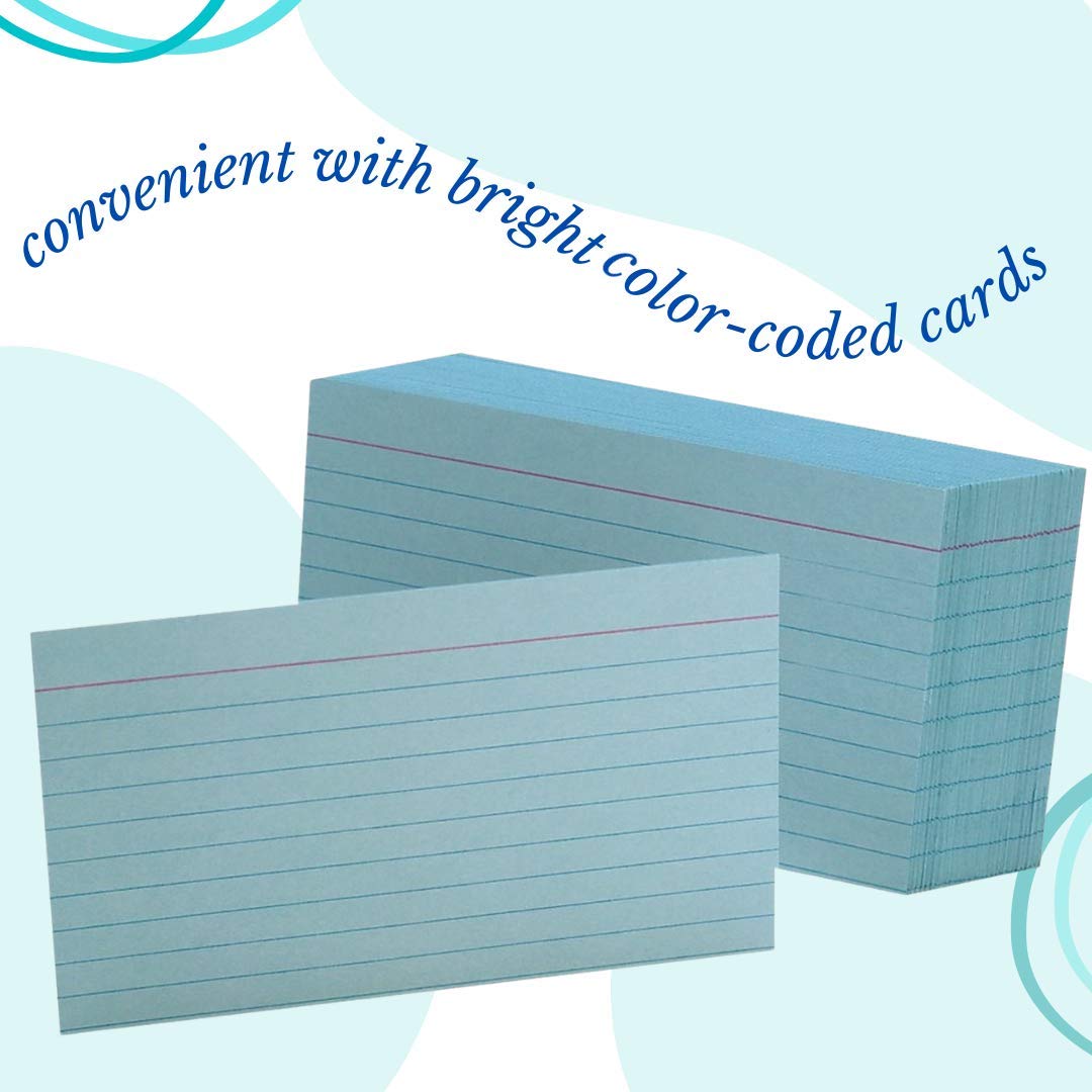 Snapklik.com : 1InTheOffice Blue Index Cards 3x5 Ruled