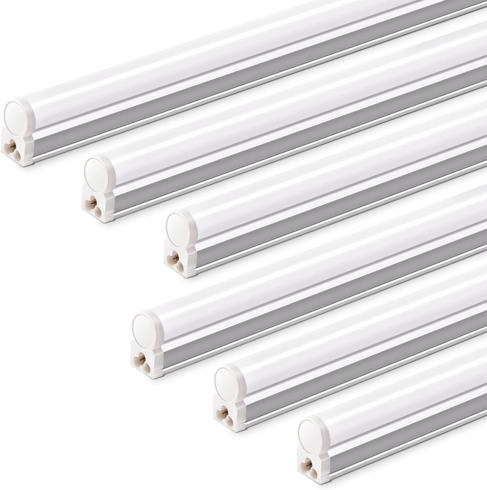 ONLYLUX 5ft LED Shop Light Fixture, Linkable 6500K Daylight White Tube ...