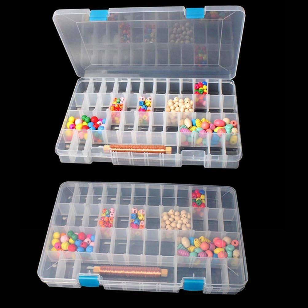 Amazon.com: 24 Grids Clear Plastic Organizer Box, Craft Storage ...