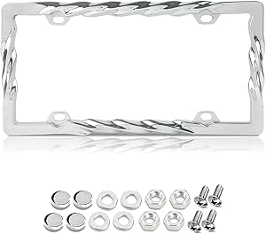 Amazon.com: Barbed Wire License Plate Frame,Chain Link License Plate ...