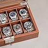 Amazon.com: ROTHWELL 10 Slot Leather Watch Box - Luxury Case Display ...