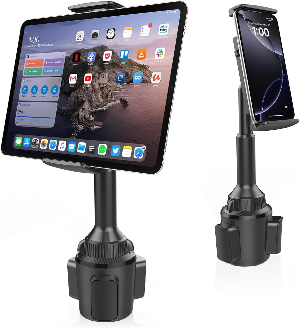APPS2Car Tablet Holder for Car, Car Tablet Mount with Adjustable Clamp ...