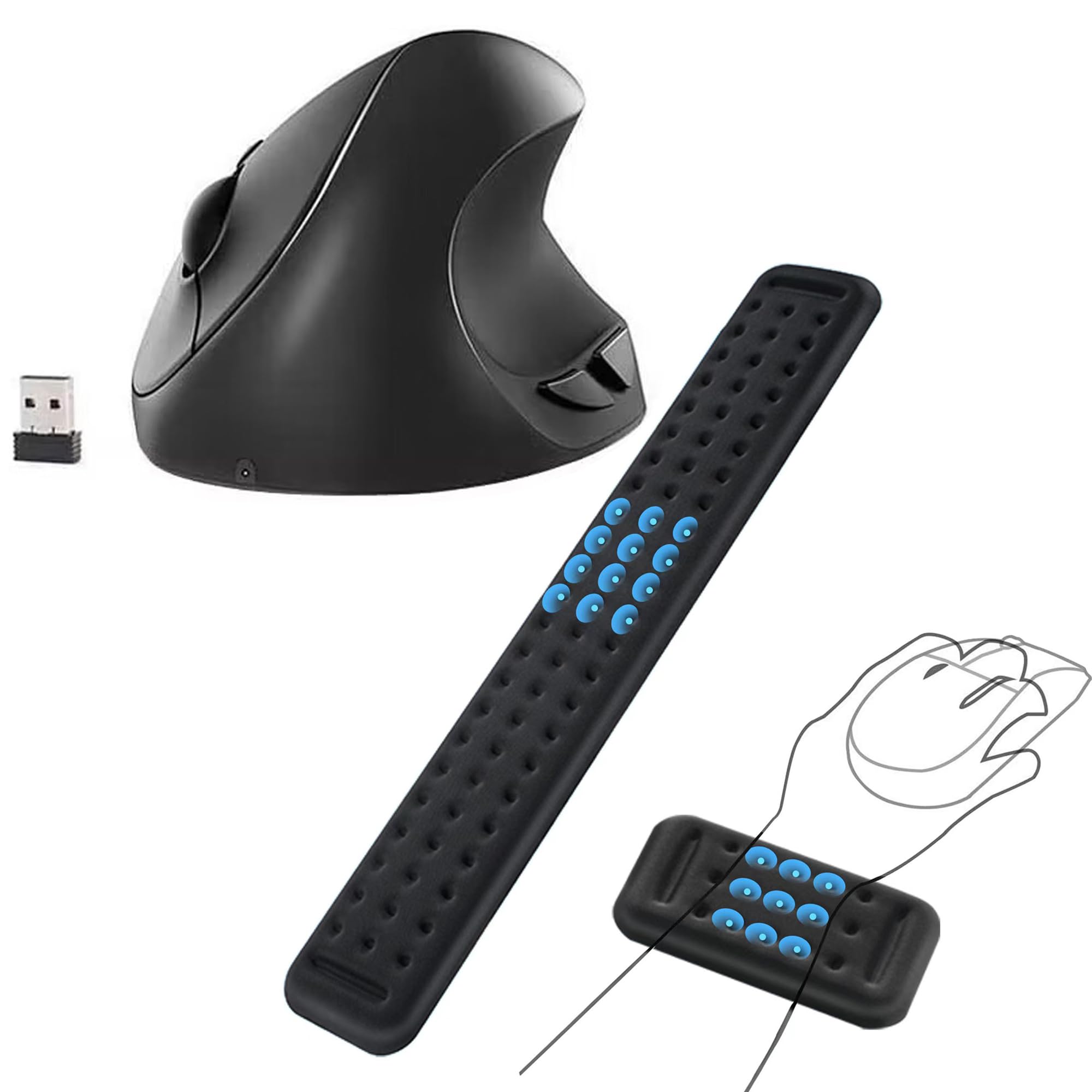 Amazon.com: Lekvey Small Hand 2.4 GHz Ergonomic Mouse, Rechargeable ...