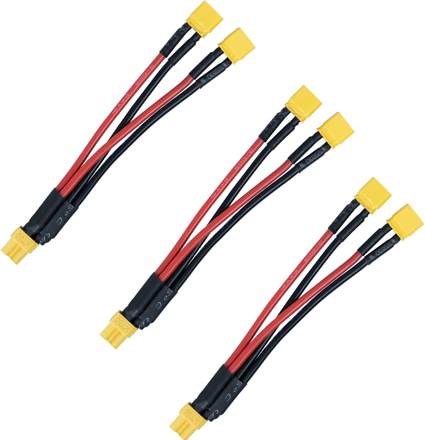 Amazon.com: 3pcs XT30 RC Plug Parallel Battery Connector Cable Style Y ...