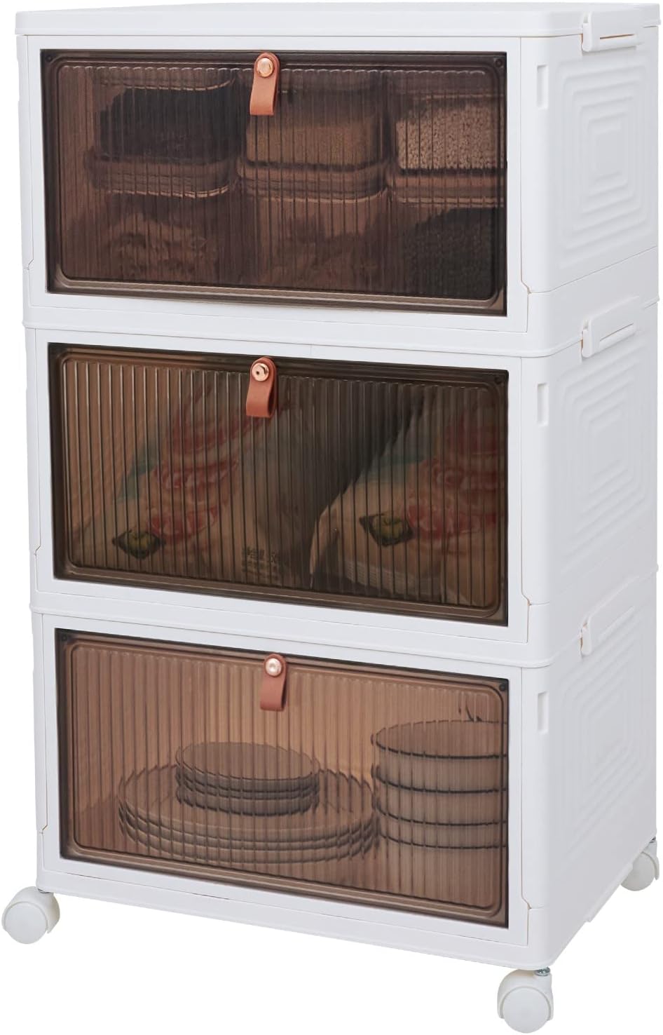 Amazon.com: Altreeak 23 Qt Plastic Storage Bin Organizers 3 Layer ...