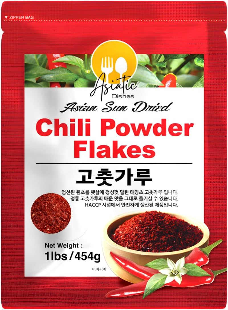 Amazon.com : Korean Origin Red Pepper Powder Chili Flakes From Famous ...