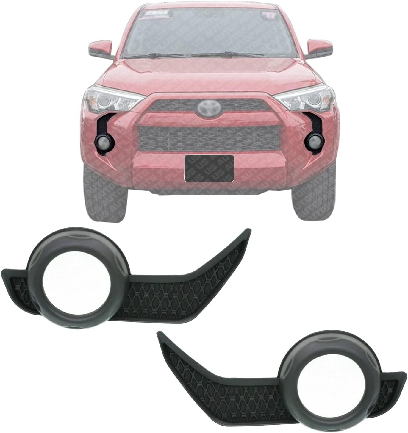 Amazon.com: US AUTO PARTS PLUS New Front Fog Light Molding Textured ...