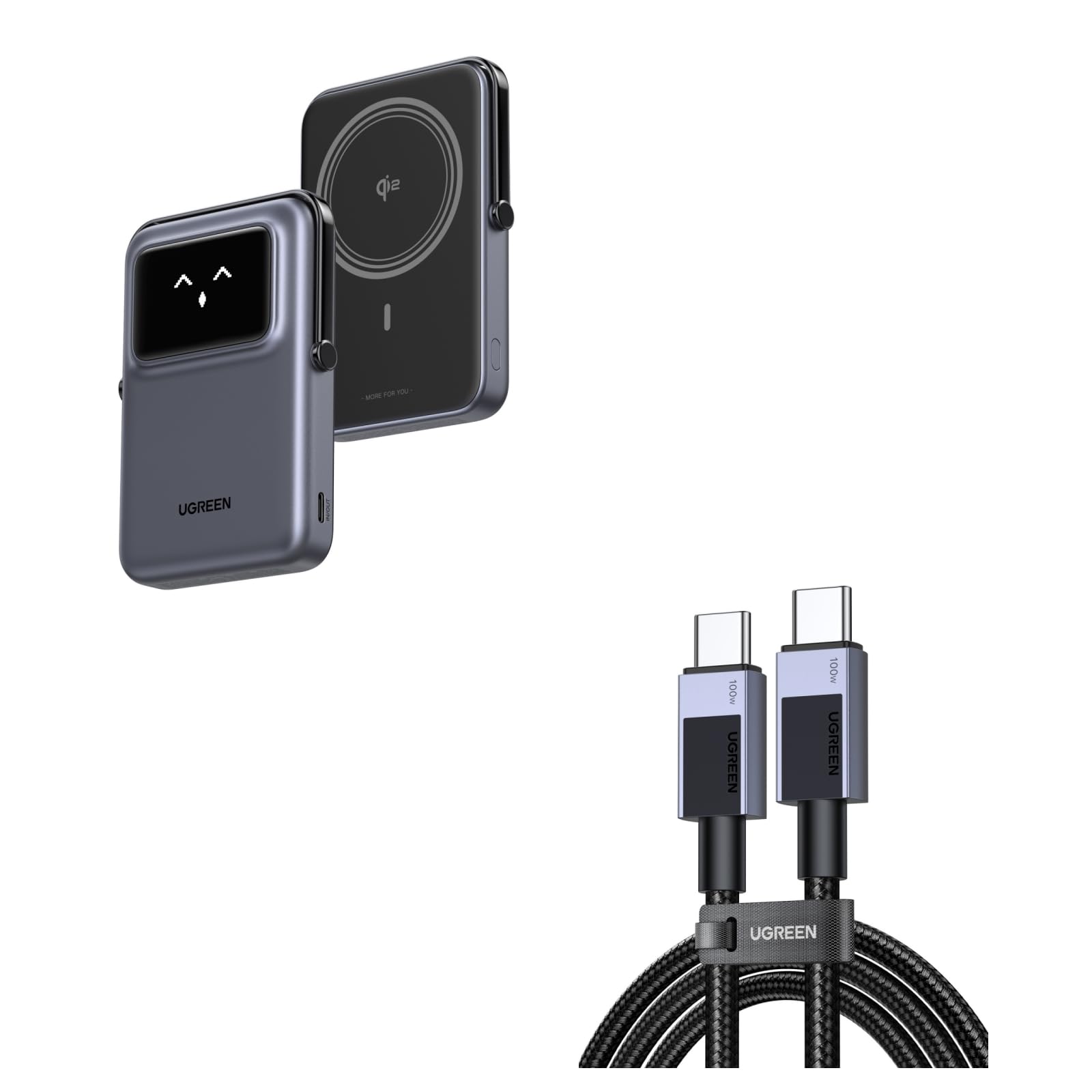 Buy UGREENUno Magsafe Portable Charger Bundle with 3.3FT 100W USB C ...