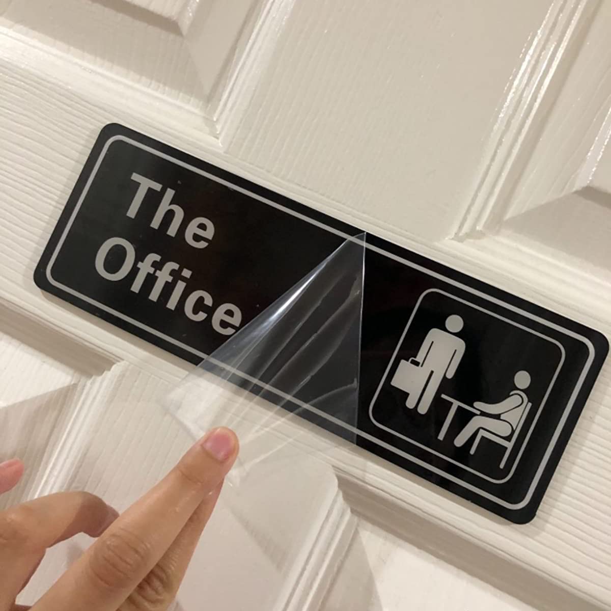 Buy The Office Sign, Black and White Acrylic Sign for Mens Home Office ...