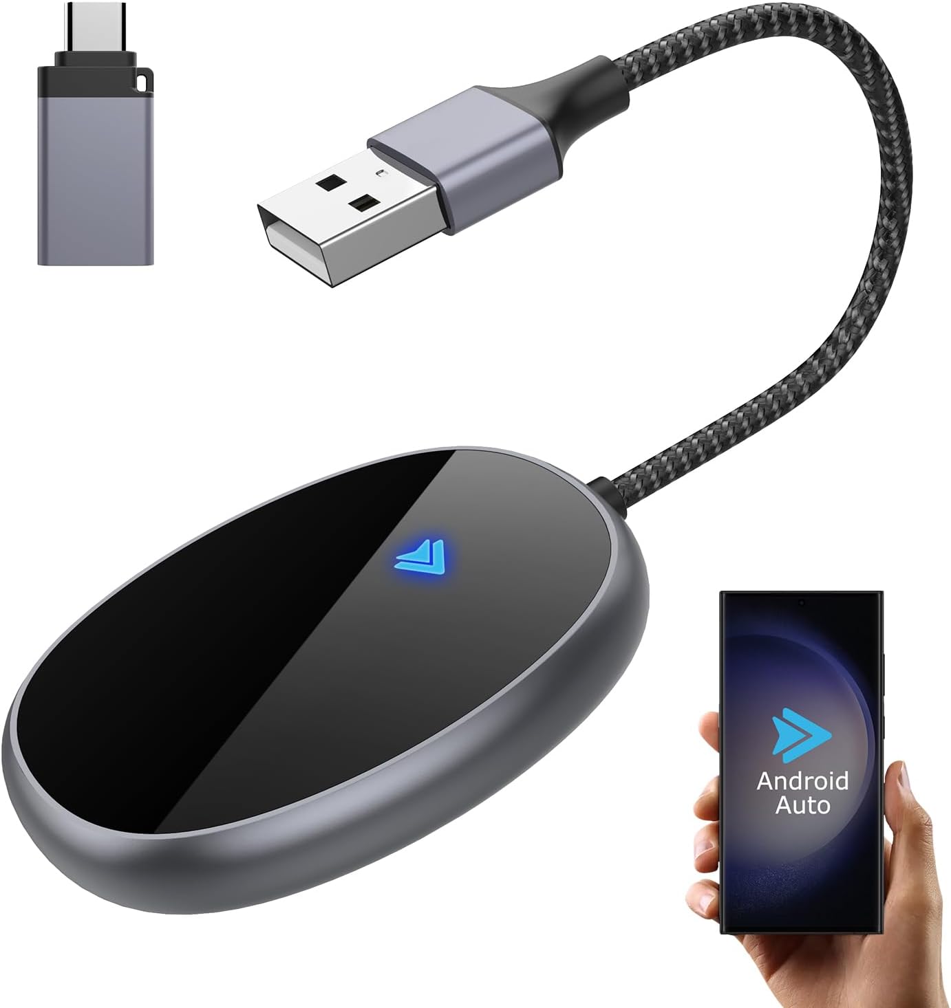 Amazon.com: Wireless Android Auto Car Adapter, Wireless Android Auto ...