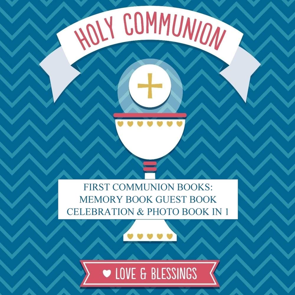 First Communion Books: Memory Book Guest Book Celebration & Photo Book ...