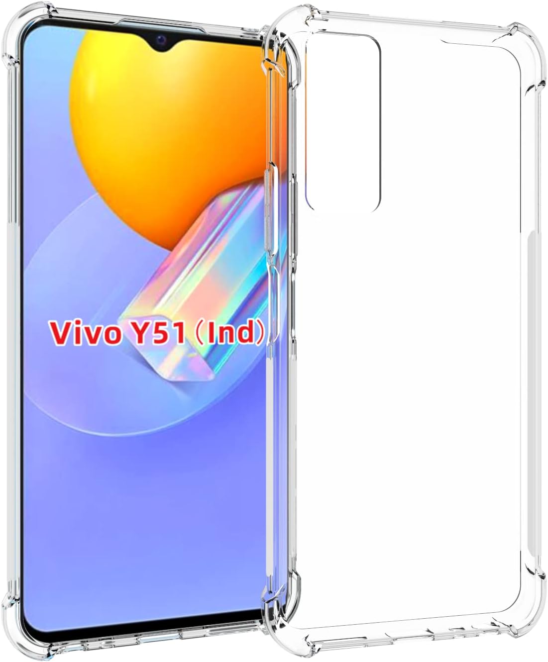Amazon.com: USTIYA Funda para Vivo Y53s 4G / Y33 / Y31 / Y51 TPU transparente cuatro esquinas ...