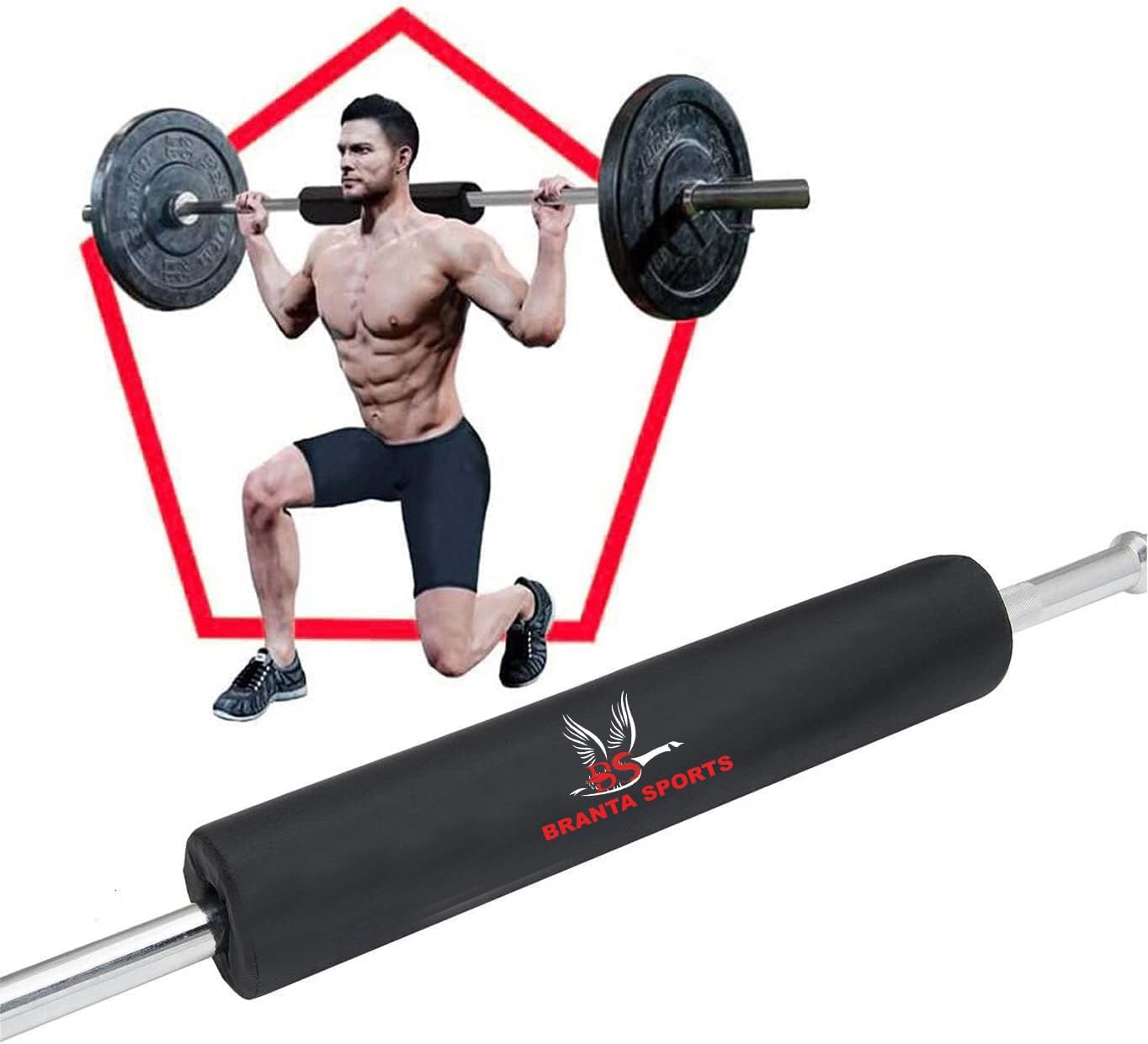 Barbell Squat Pad, Extra Thick Foam Padding for Neck & Shoulder Support ...