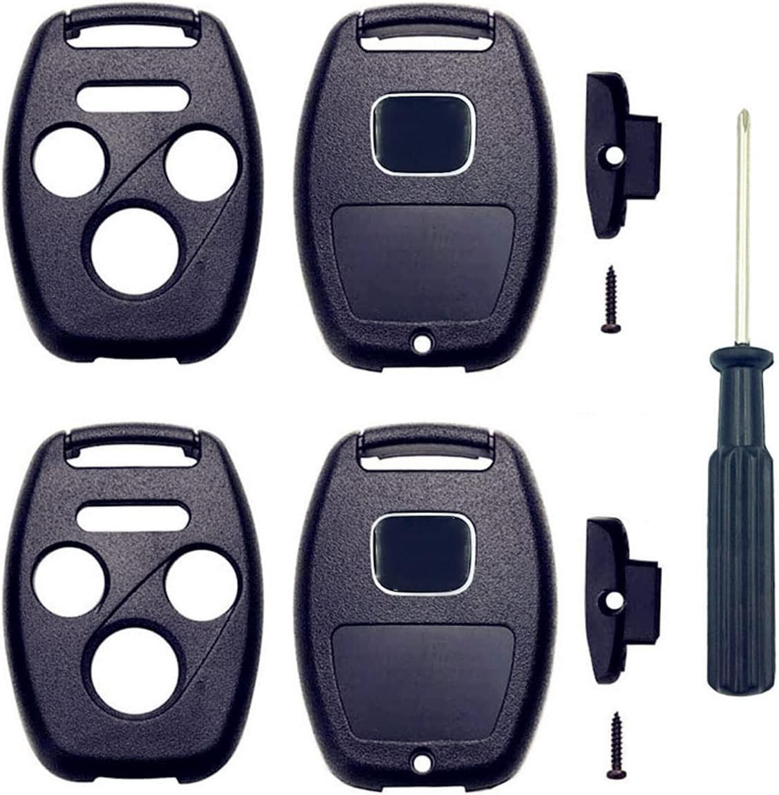 Amazon.com: 4 Buttons Replacement Key Fob Shell Case Fit for Honda ...