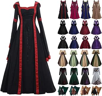 Amazon.com: Renaissance Costumes for Women Medieval Princess Irish ...