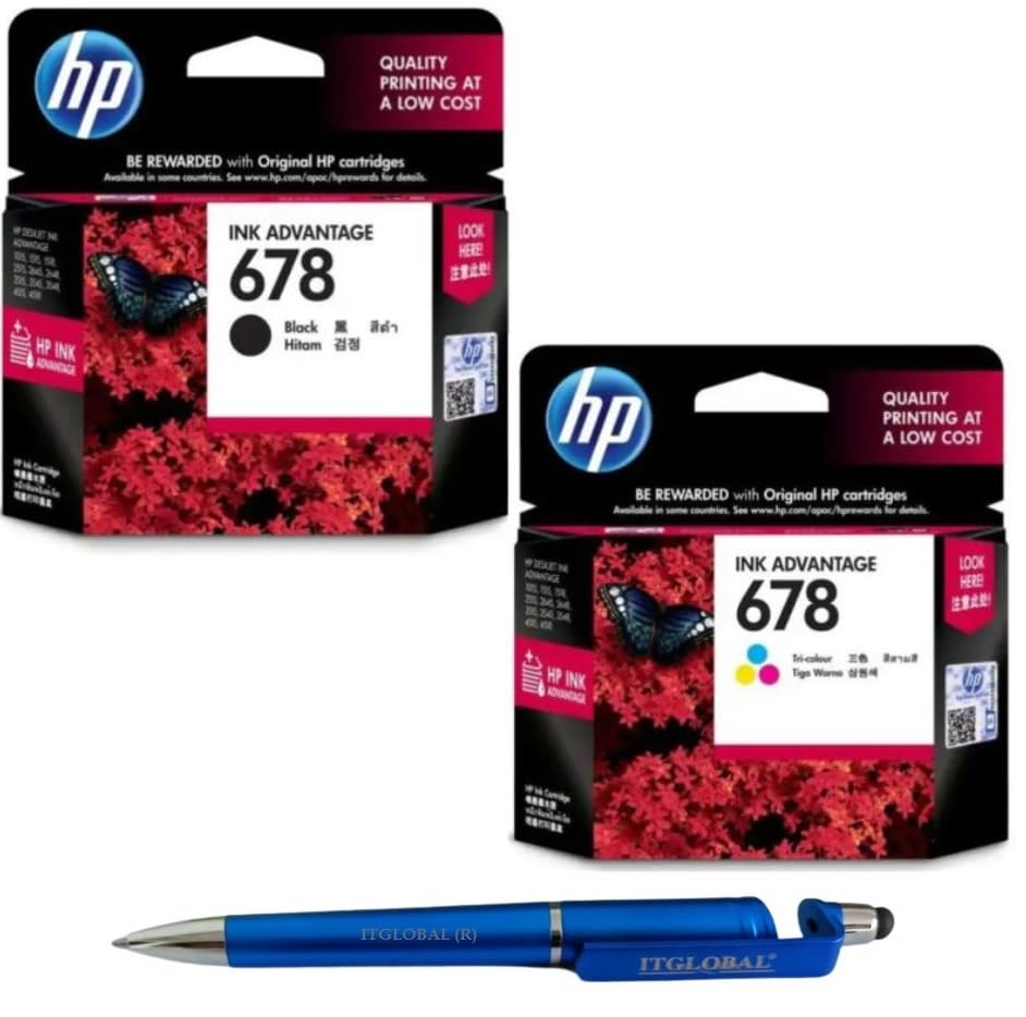 HP 678 Ink Cartridge (Black & Colour) (Set of 2) with 3in1 Multi ...