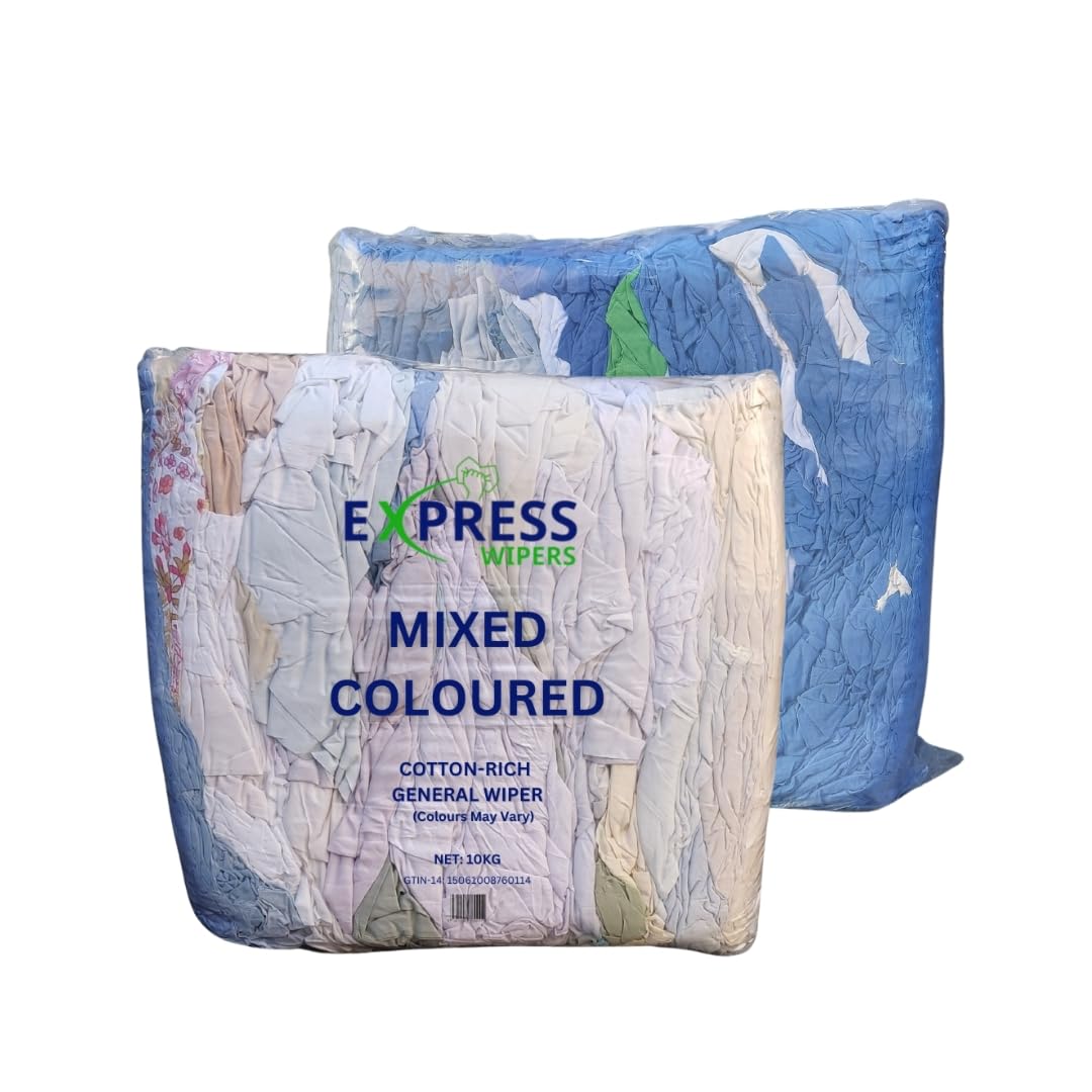 Express Wipers - 20kg Double Pack (2 x 10kg) Bales of General Mixed ...