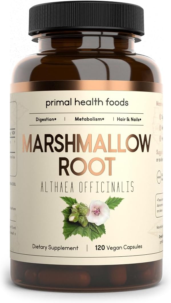 Amazon.com: Primal Health Foods Organic Marshmallow Root - 60 Capsules ...