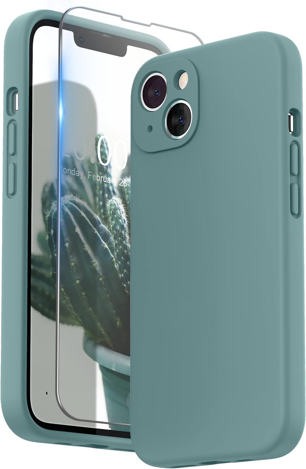 SURPHY Silicone Case Compatible with iPhone 13 Case 6.1 inch (2021 ...