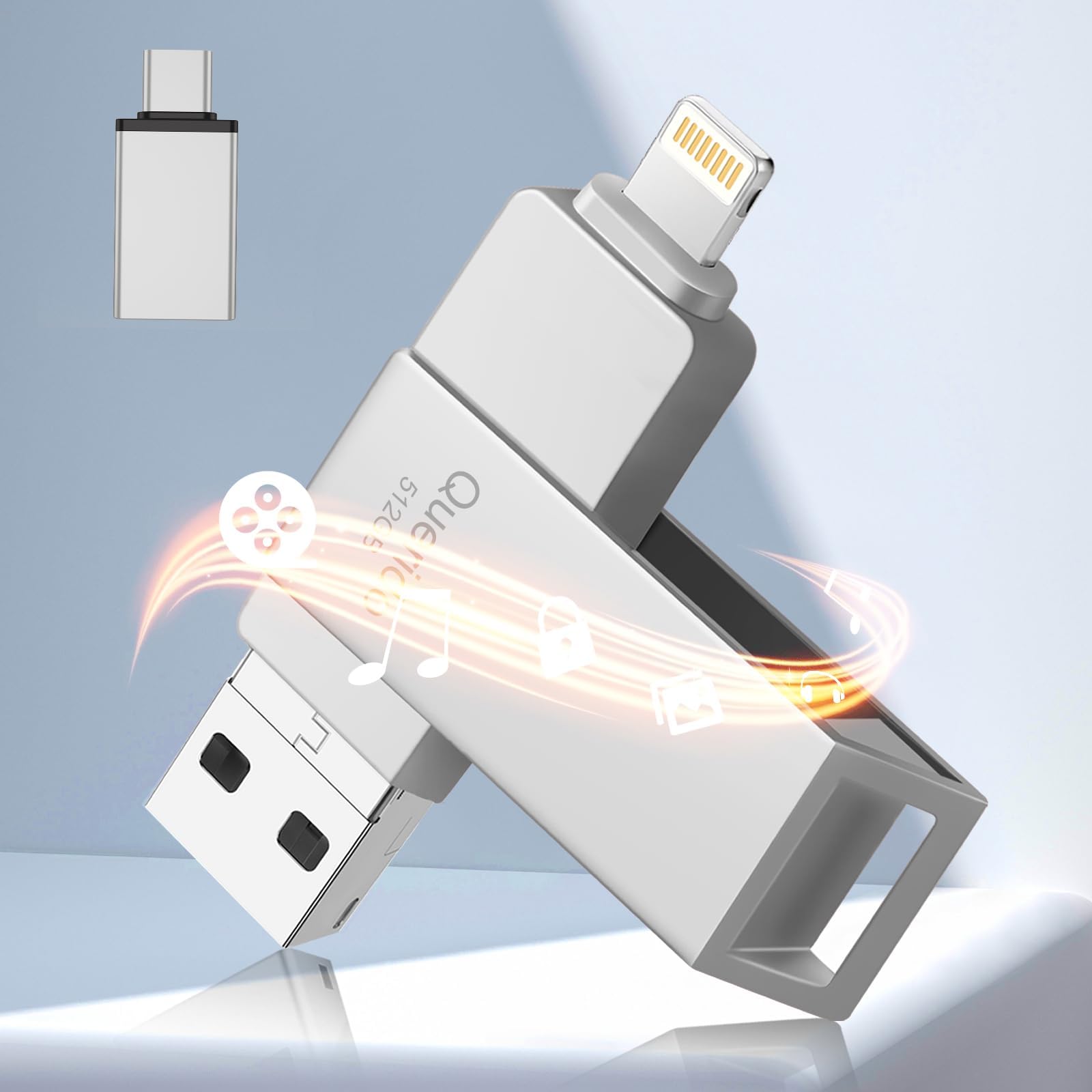 SanDisk iXpand Flash Drive Luxe 256GB 2-in-1 Lightning & USB Type-C ...