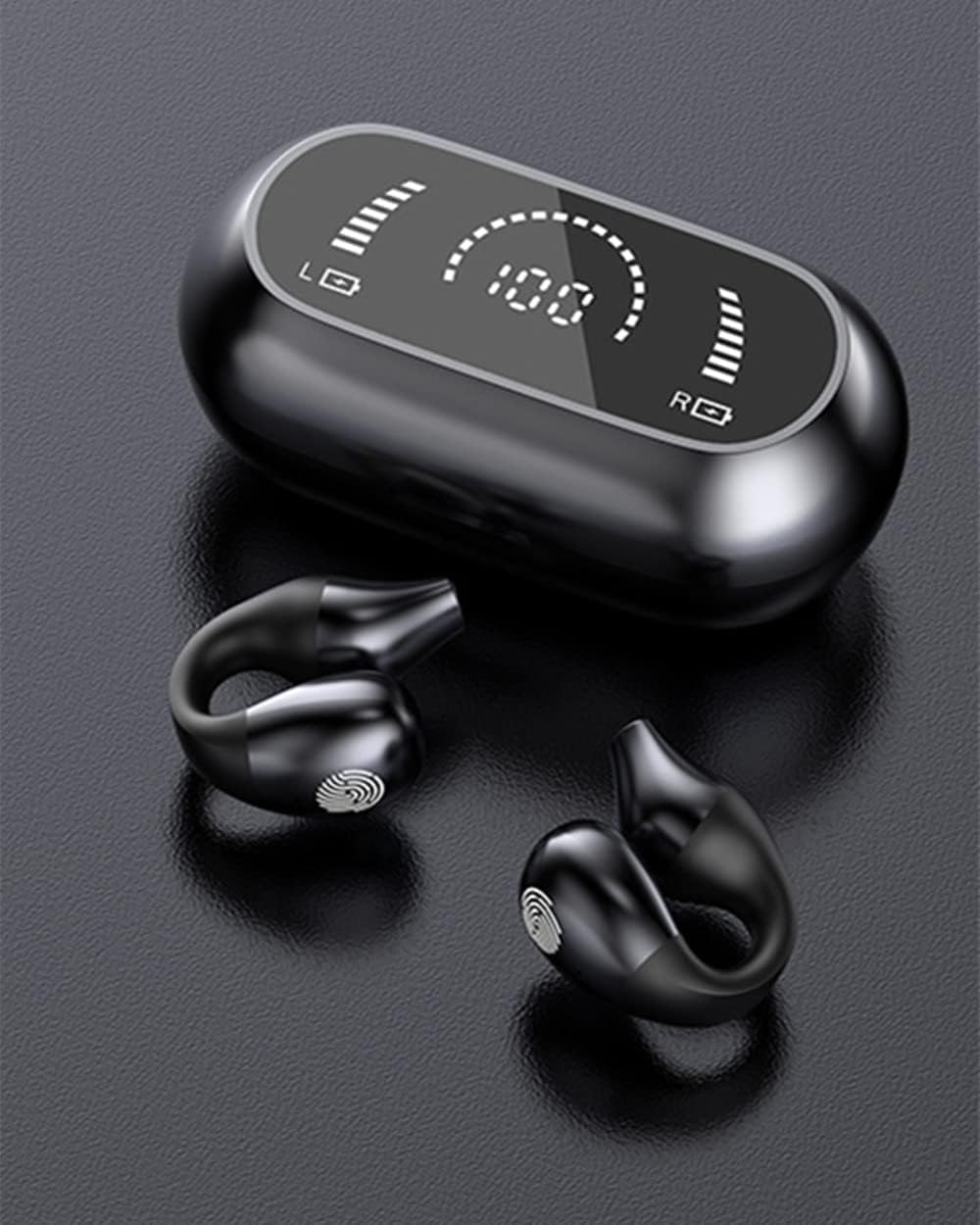 Ear-Clip Bone Conduction Headphones Bluetooth 5.3, Painless Wireless ...