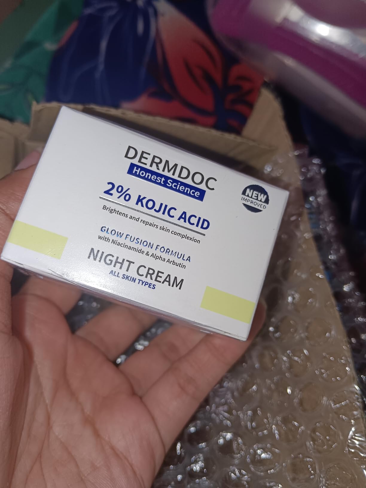 DERMDOC 2% Kojic Acid Night Cream 25g | With Niacinamide & Alpha ...