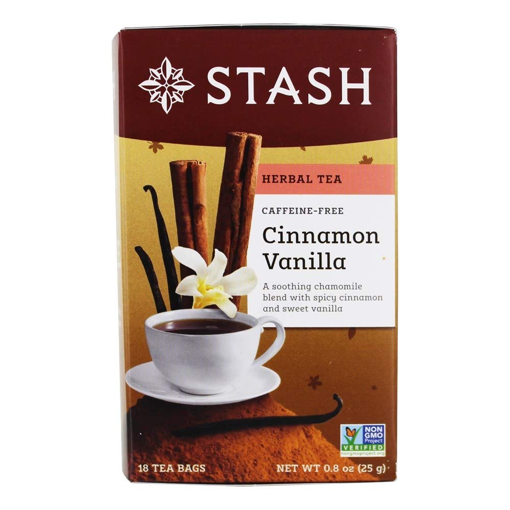 Stash Tea Té de hierbas premium sin cafeína vainilla y canela 18 ...