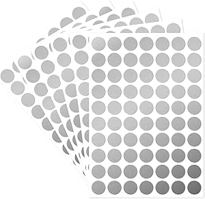 Amazon.com : Dot Stickers, 1/2 Inch Silver Circle Labels, 1400pcs Self ...
