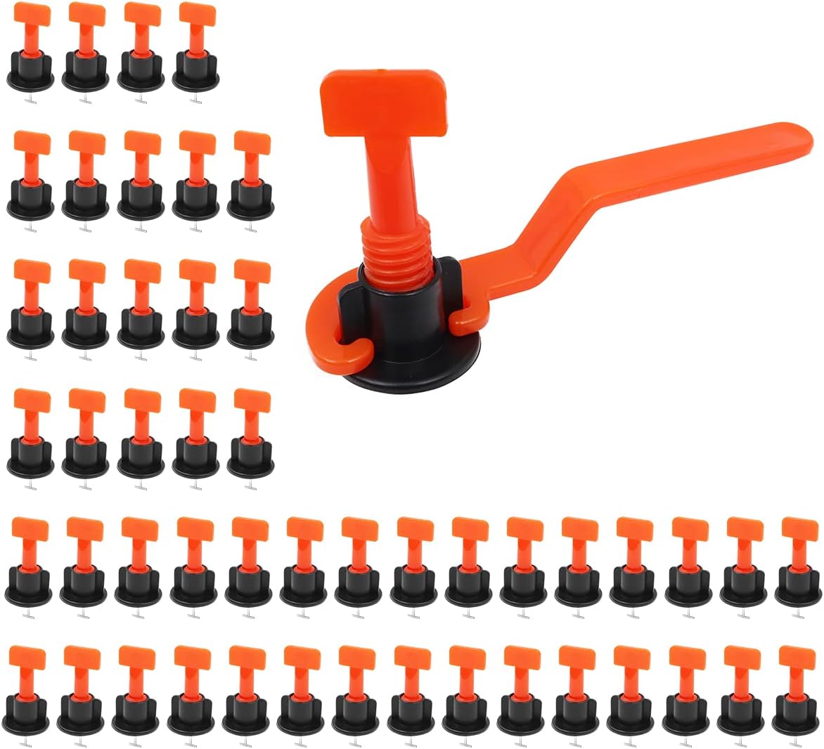 Pack of 50 NUZAMAS Tile Leveling System Kit,Reusable Tile Spacers Tile ...