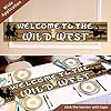 Amazon.com: Blulu Western Party Decorations Cowboy Themed Banner ...