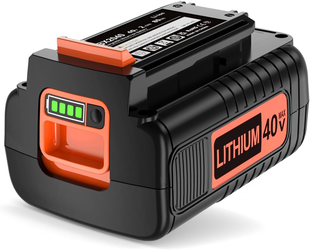 Amazon.com: 40 Volt MAX 2.0Ah Battery Replacement for Black and Decker ...